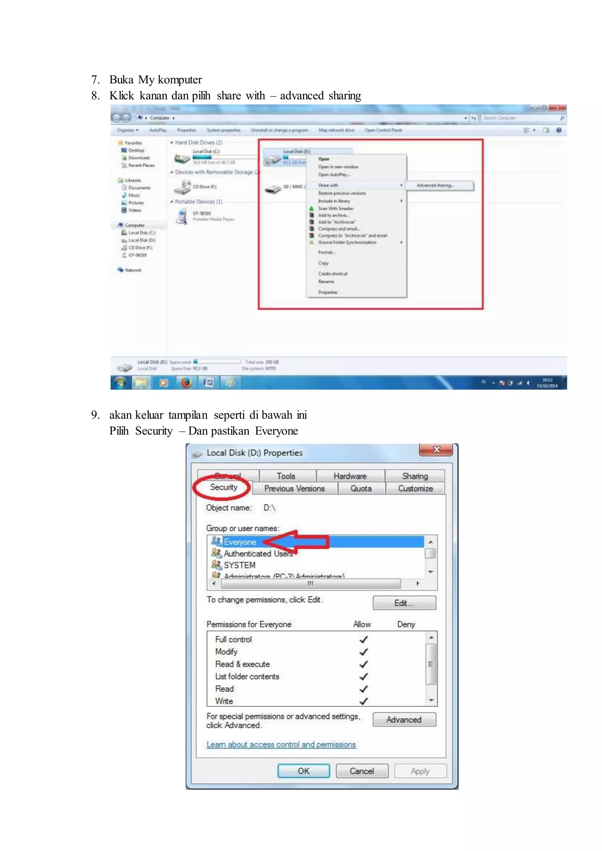 Cara shering folder | PDF