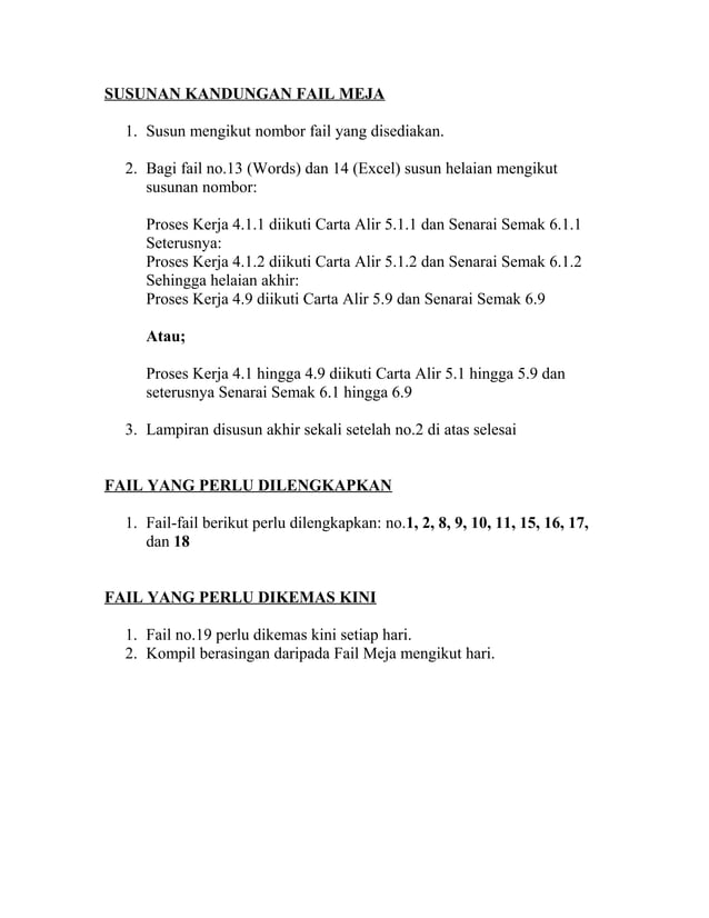 Fail Meja Guru Data | DOC