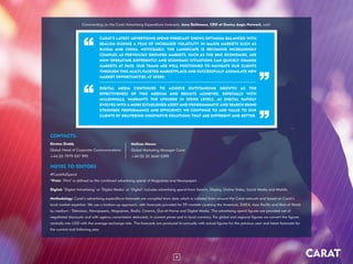 Carat Ad Global Reklam Yatırımları Raporu | PPT