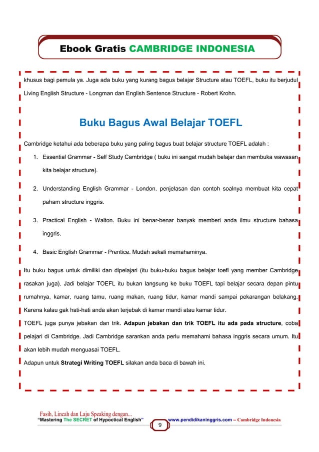 Cara terbaik menaikkan nilai toefl | PDF