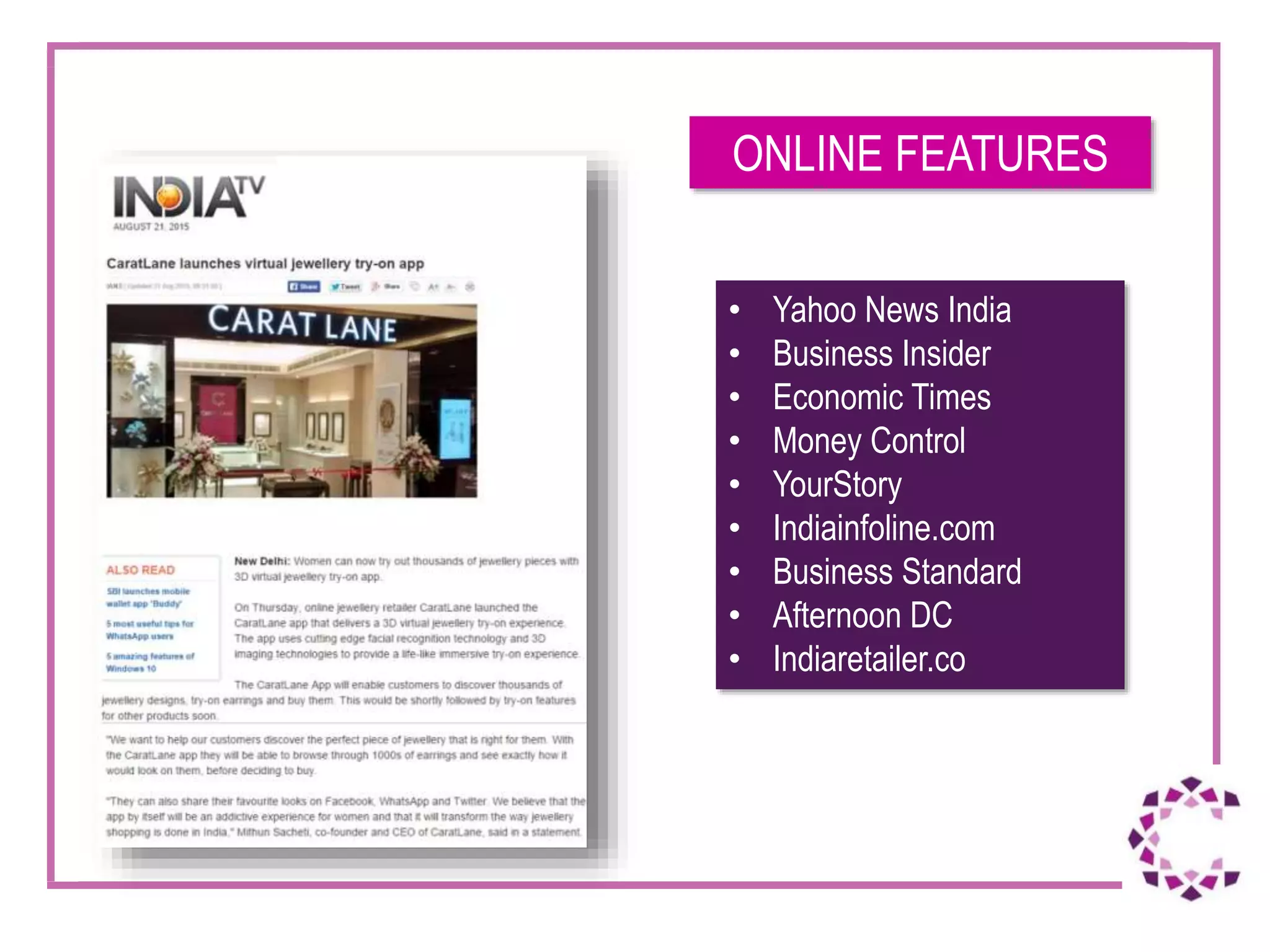 Digital Marketing Strategy for Carat Lane by Disha Shah and Divya ...