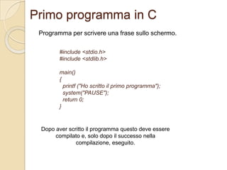 Caratteristiche del linguaggio c | PPTX