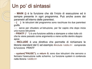 Caratteristiche del linguaggio c | PPTX