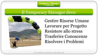 Caratteristiche Temporary Manager | PPSX | Business | Business and Finance