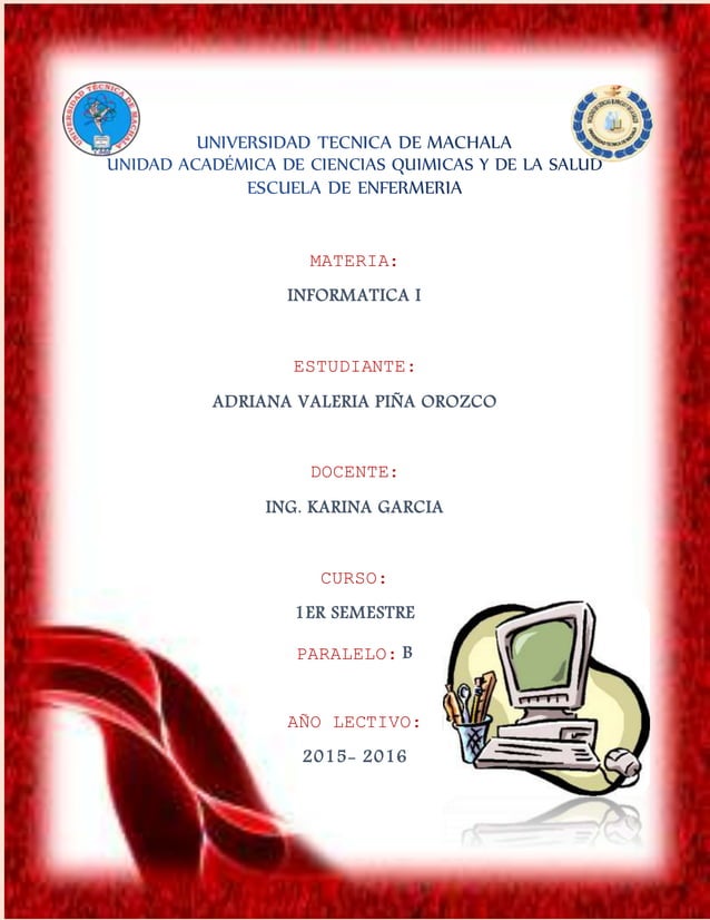 Caratula del blog | DOCX