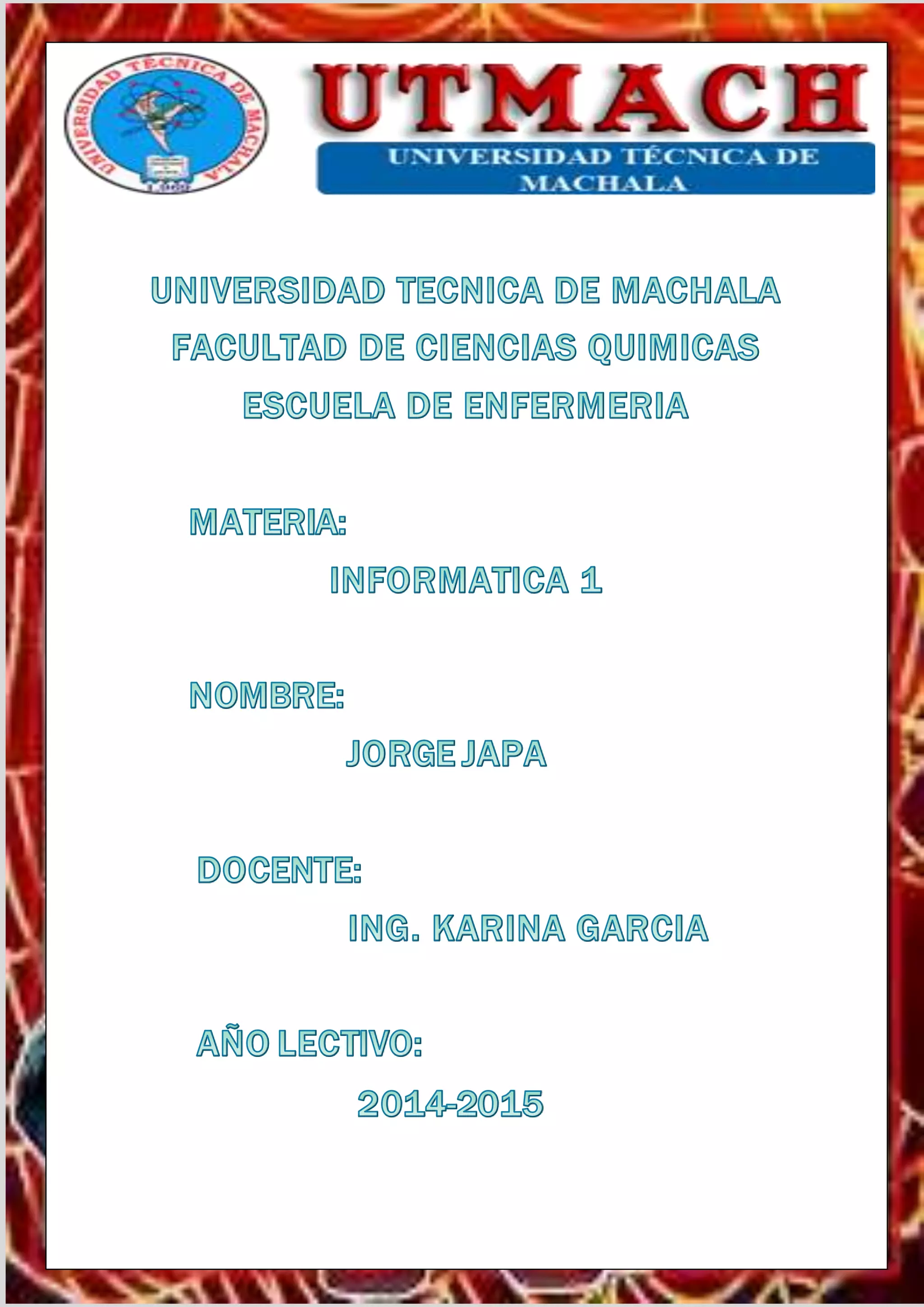 Caratula informatica | DOCX