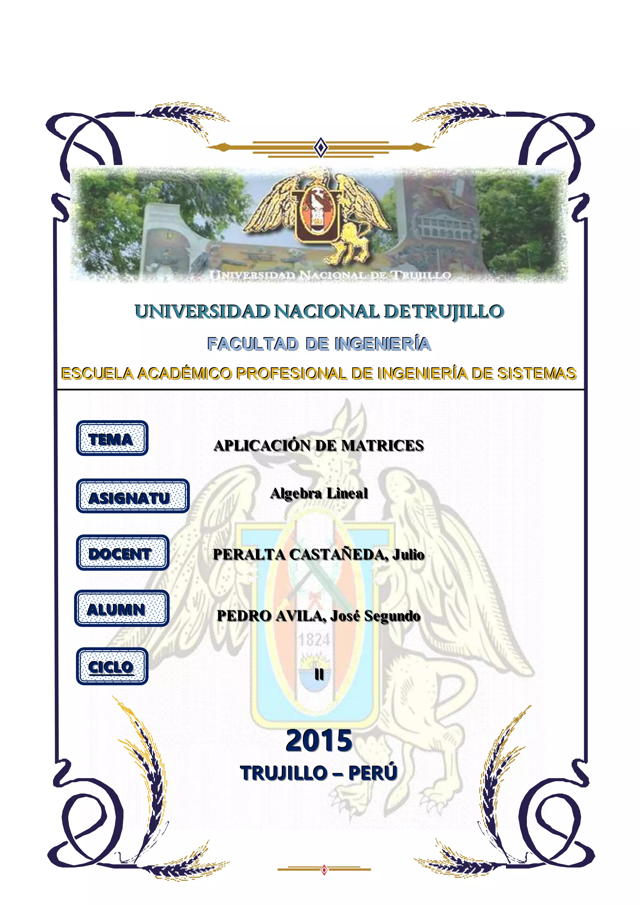 Caratula unt calculo | DOCX