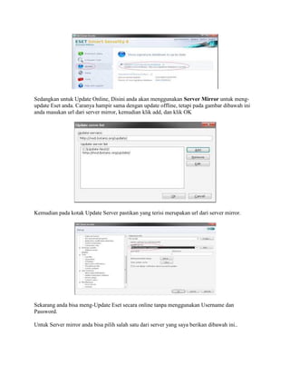 Cara update antivirus eset | PDF