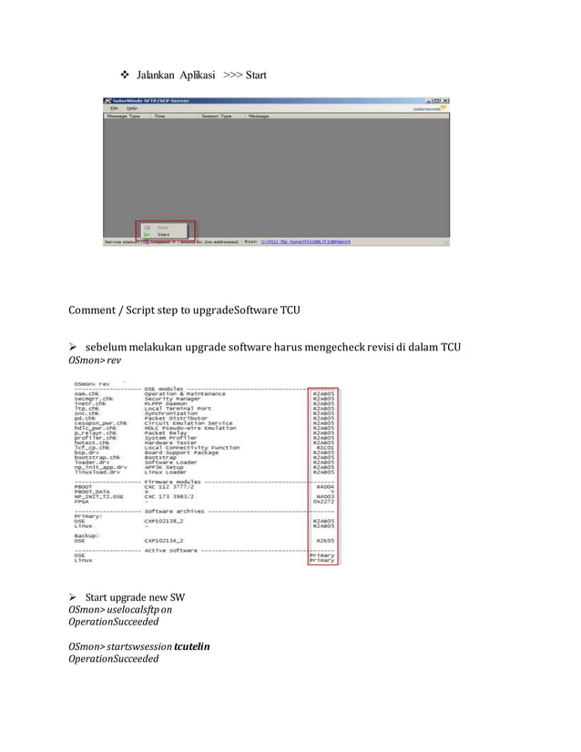 Cara upgrade dan downgrade tcu | PDF