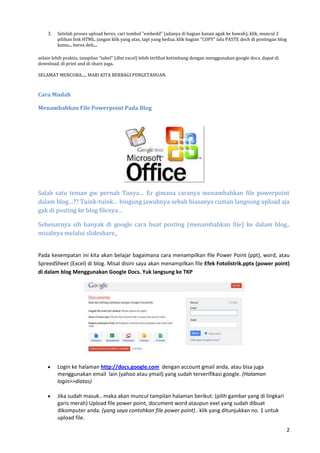 Cara upload | DOCX