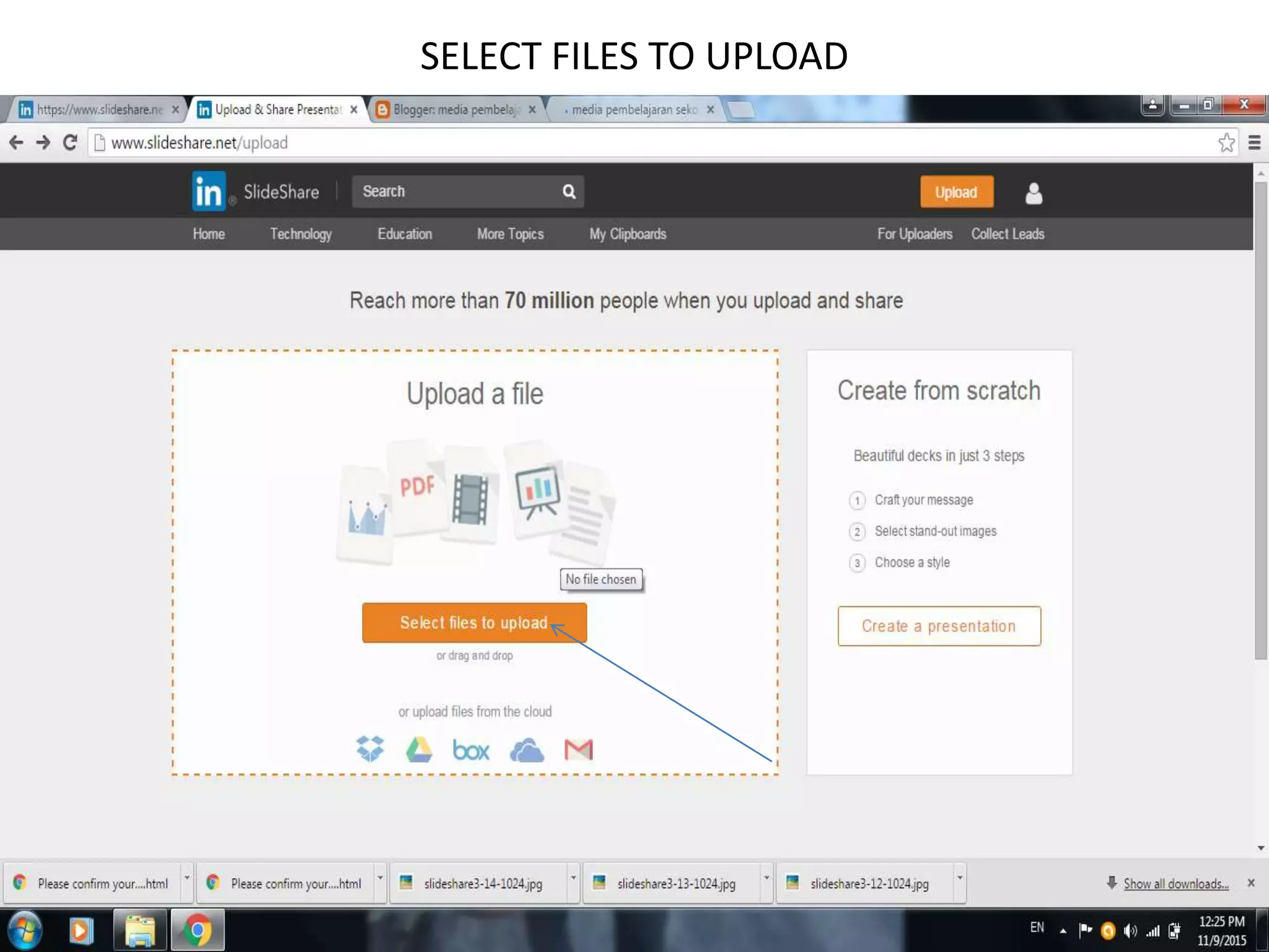 Cara upload slideshare ke blog | PPTX