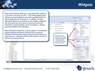 CARA user interface for Documentum, Alfresco, Oracle WebCenter | PPTX