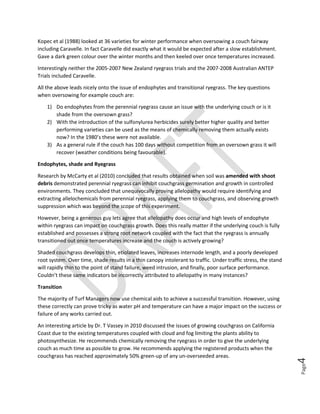 Developments in overseeding couch with ryegrass | PDF