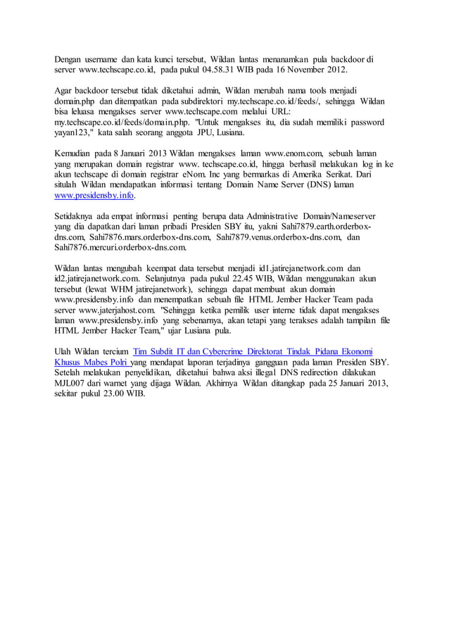Cara wildan hack akun sby | PDF