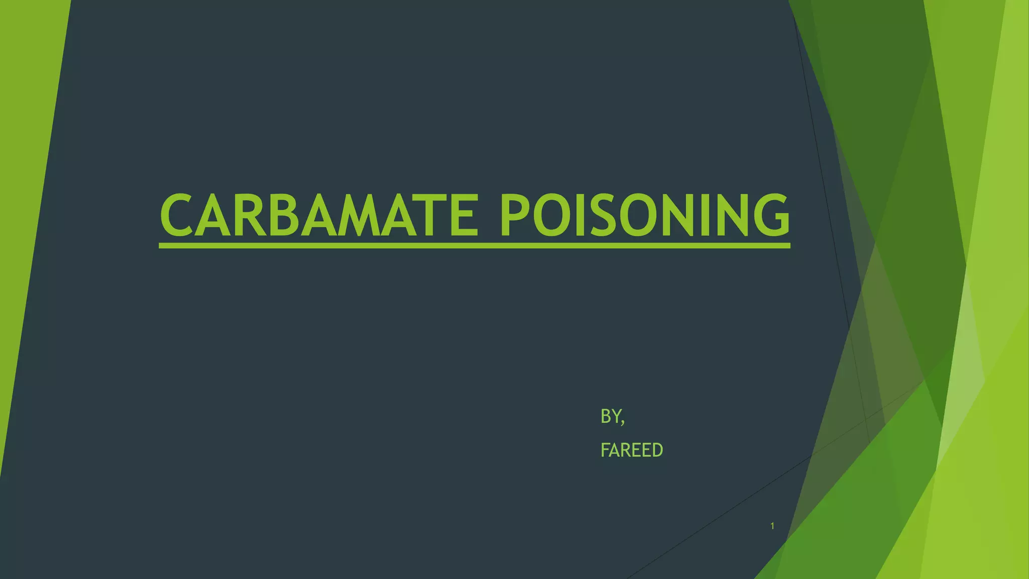 Carbamate ppt | PPTX
