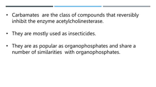 Carbamate poisoning- Forensic medicine and toxicology | PPTX