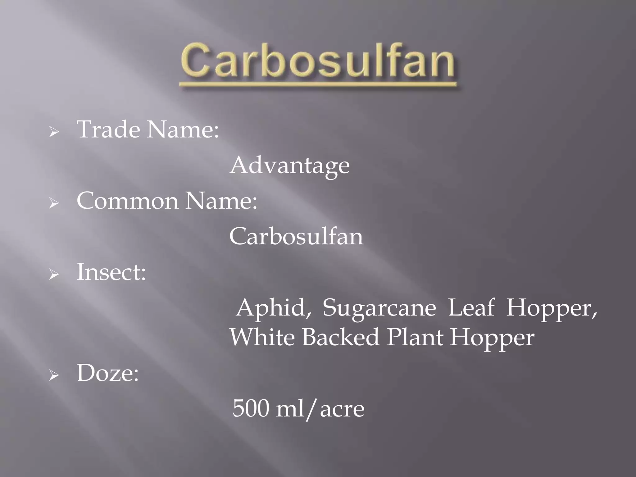 Carbamates ( Pesticides group) | PPTX