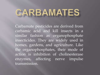 Carbamates ( Pesticides group) | PPTX