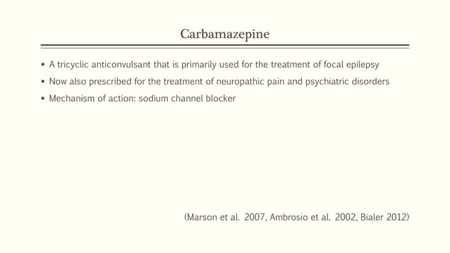 Carbamazepine Hypersensitivity | PPT