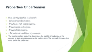 carbanion.pptx | Chemistry | Science