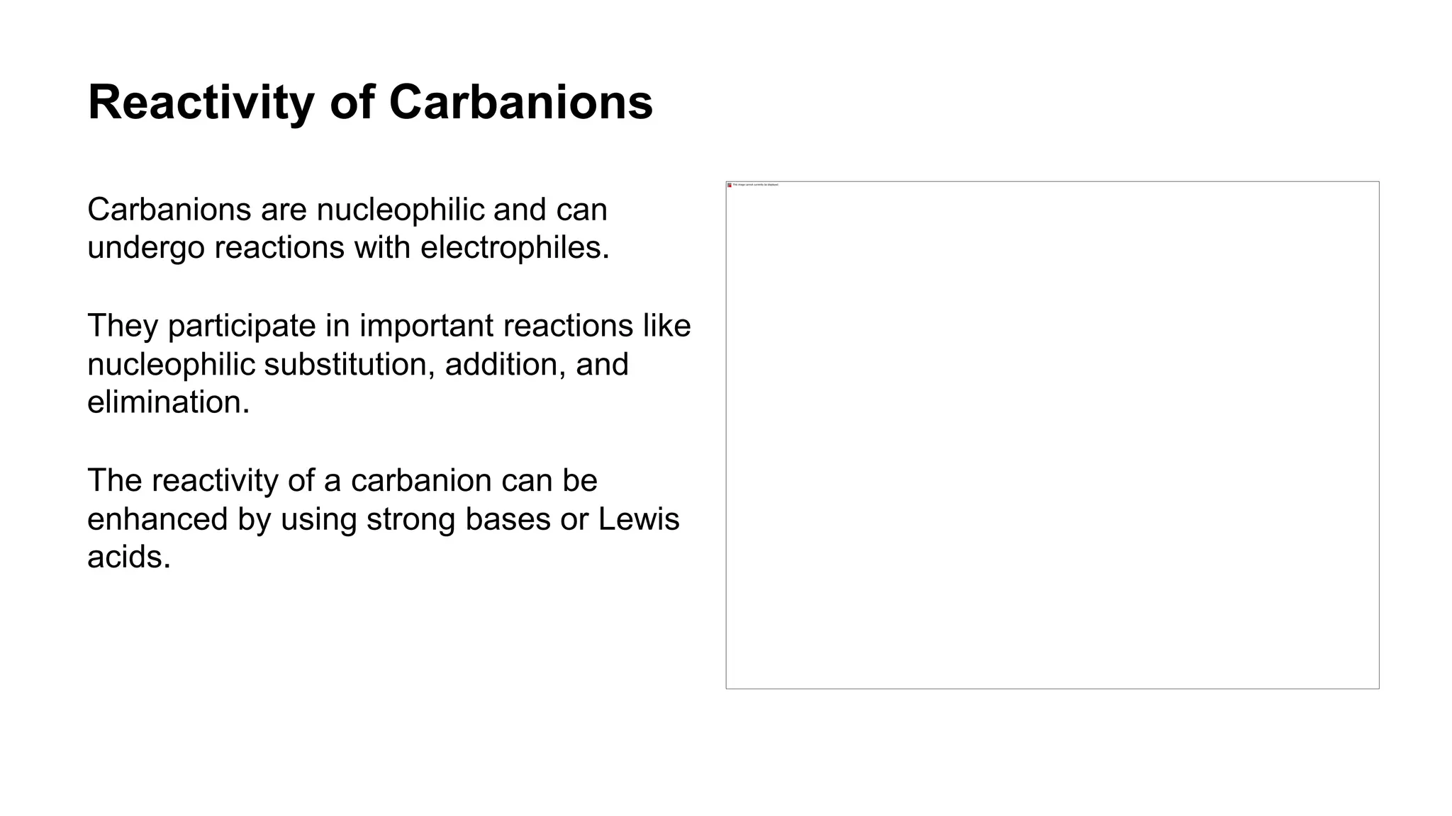 Carbanion and carbocation power point presentation | PPTX