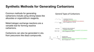 Carbanion and carbocation power point presentation | PPTX