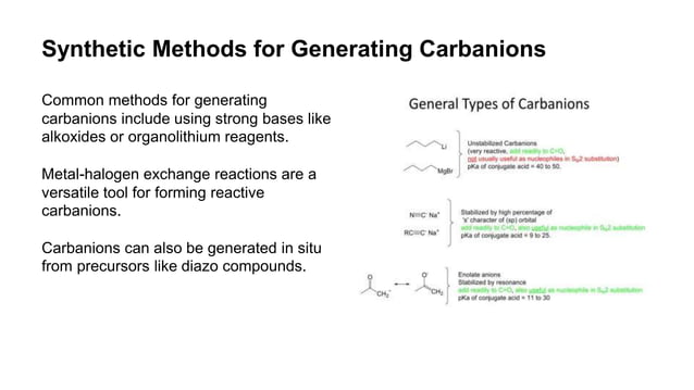 Carbanion and carbocation power point presentation | PPTX | Chemistry ...