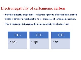 Carbanion | PPTX | Chemistry | Science