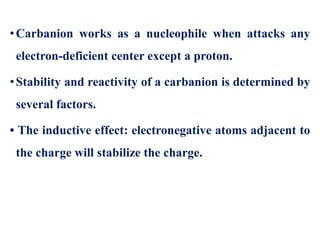 Carbanion | PPTX