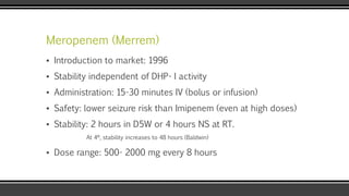 Carbapenem drug formulary selection | PPTX