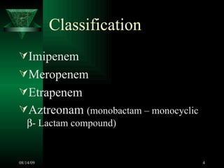 Carbapenems | PPT