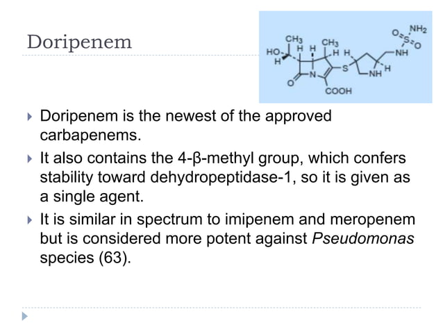 Carbapenems | PPTX | Chemistry | Science