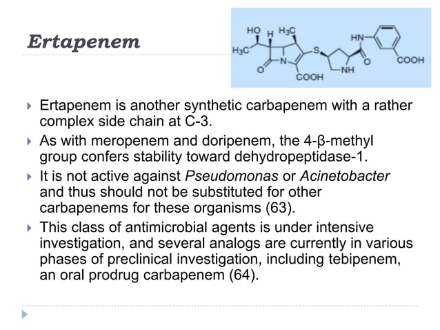 Carbapenems | PPTX | Chemistry | Science