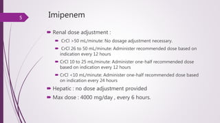 Carbapenems - Pharmacology | PPTX