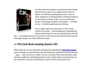 Carb Back Loading Protocol | PPT