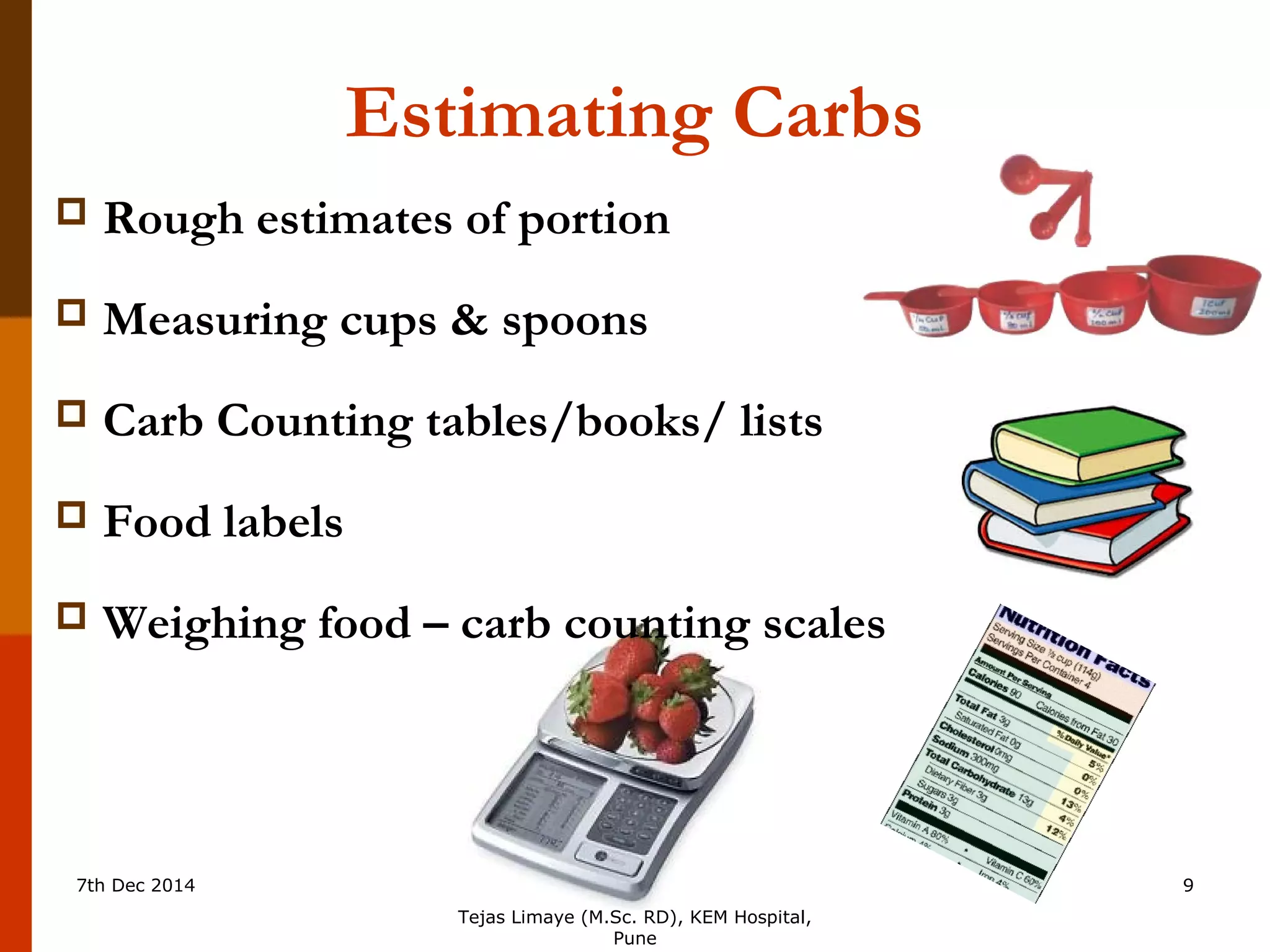 Carbohydrate Counting for insulin dose adjustment | PPT