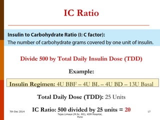 Carbohydrate Counting for insulin dose adjustment | PPT