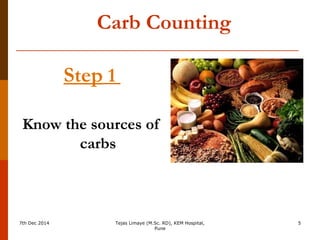 Carbohydrate Counting for insulin dose adjustment | PPT