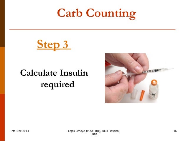 Carbohydrate Counting for insulin dose adjustment