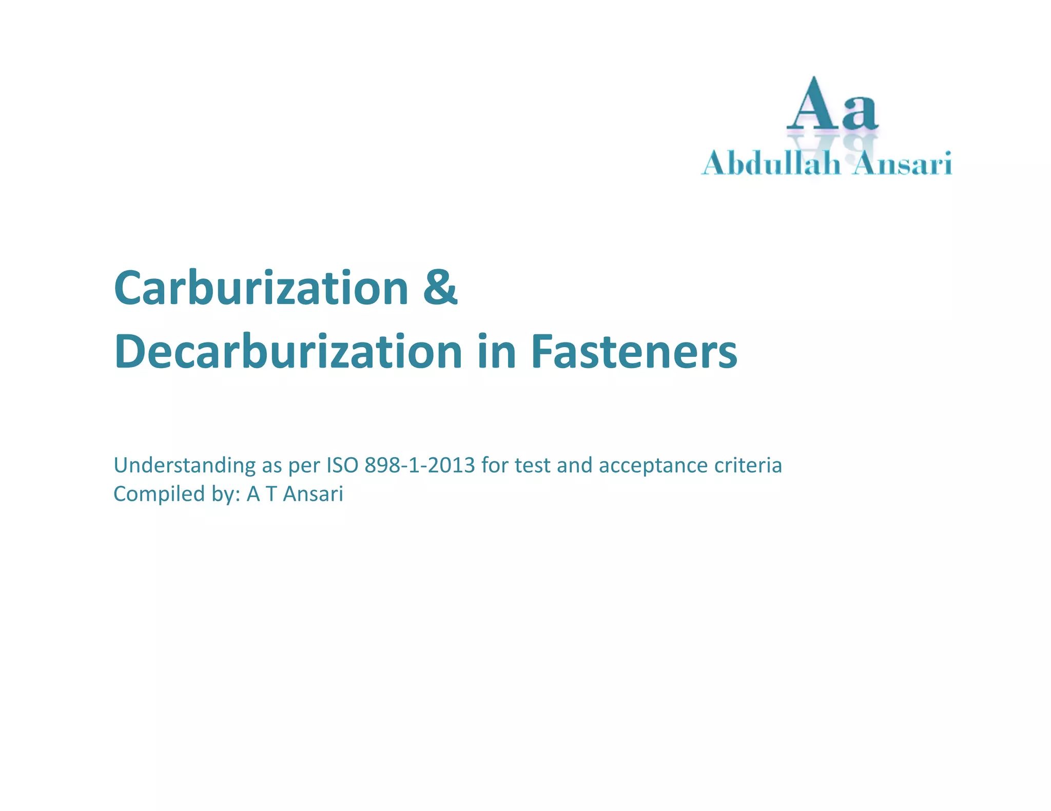 Carburization & Decarburization in Fasteners | PDF