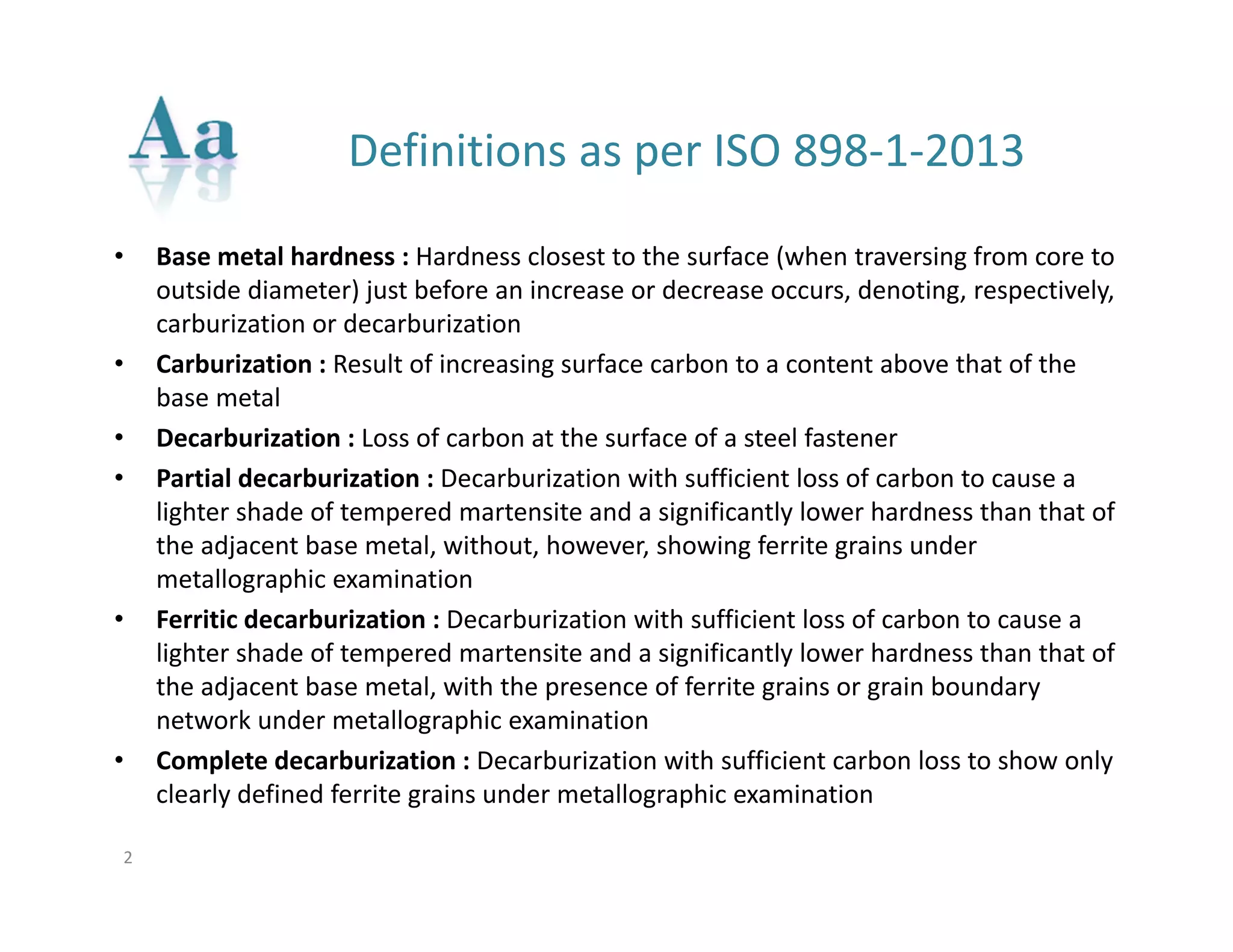 Carburization & Decarburization in Fasteners | PDF