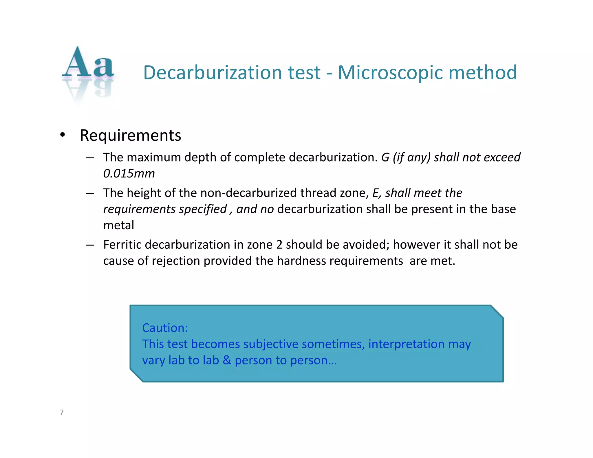 Carburization & Decarburization in Fasteners | PDF