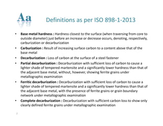 Carburization & Decarburization in Fasteners | PDF
