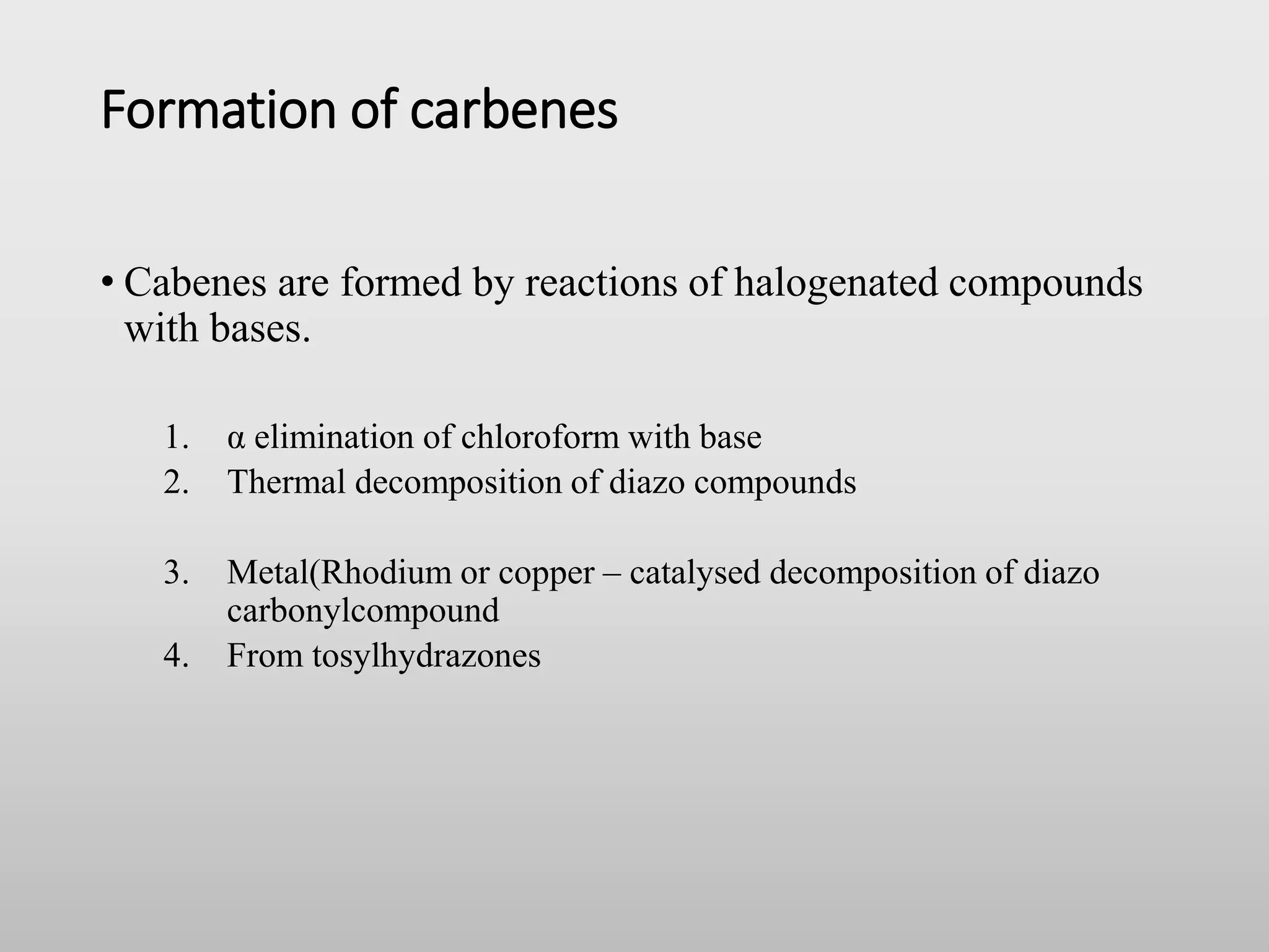 Carbenes ....... | PPTX