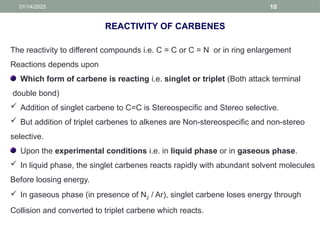 CARBENES.pptx- Neutral reactive Intermediates | PPT