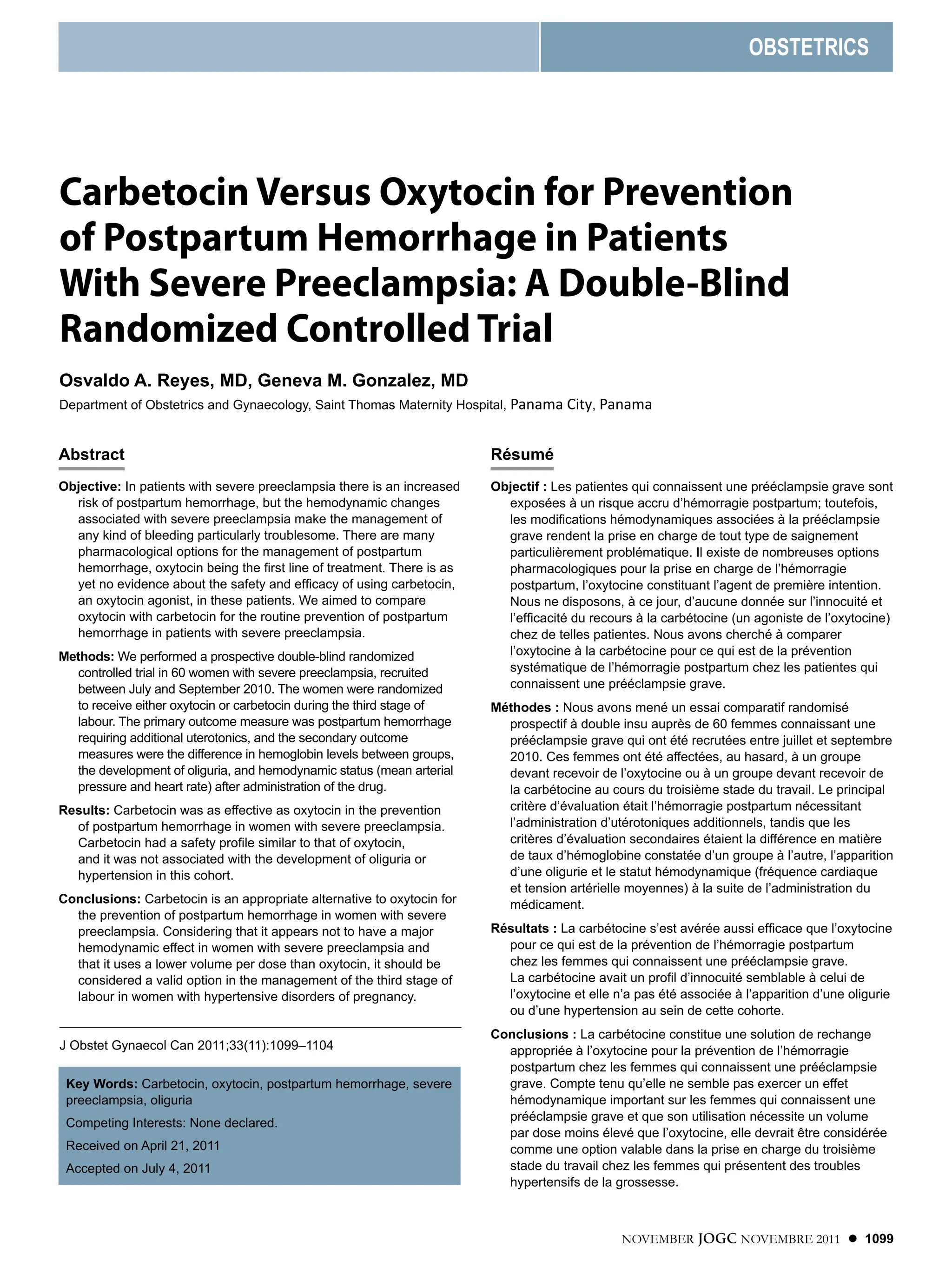 Carbetocin VS Oxytocin for prevention of PPH | PDF