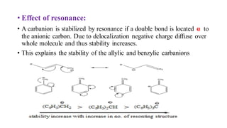 Carbocations and carbanions | PDF