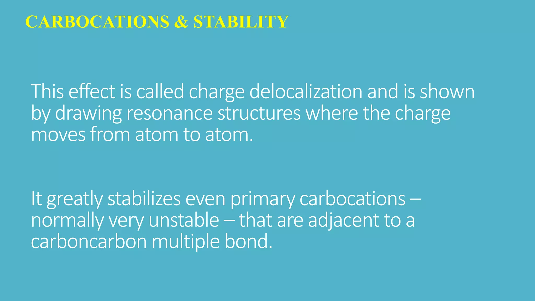 Carbocations and Their Stability | PPTX | Chemistry | Science