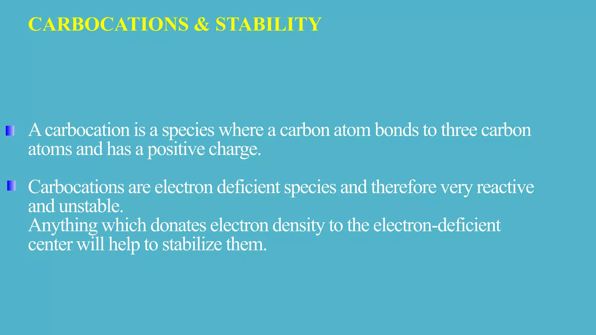 Carbocations and Their Stability | PPTX | Chemistry | Science