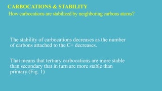 Carbocations and Their Stability | PPTX